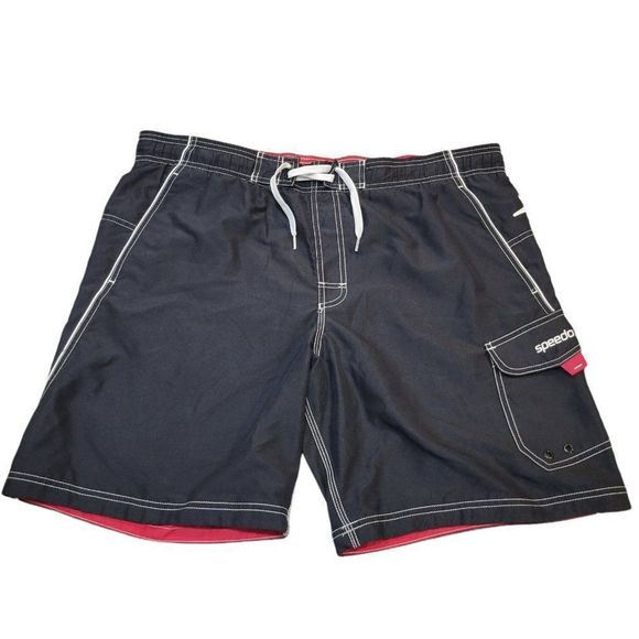 Speedo | Swim | Speedo Mens Red And Blue Cargo Style Swim Shorts Size ...